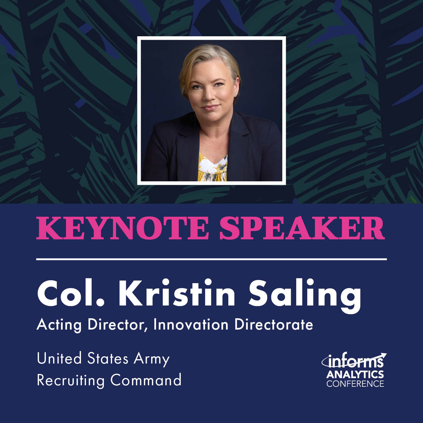 A sneak peek of #2024Analytics with keynote speaker Colonel Kristin ...